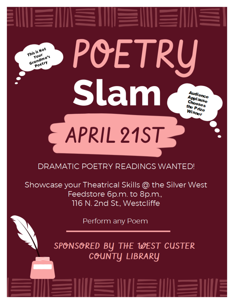 POETRY SLAM | West Custer County Library District