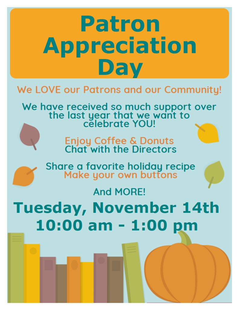Patron Appreciation Day | West Custer County Library District
