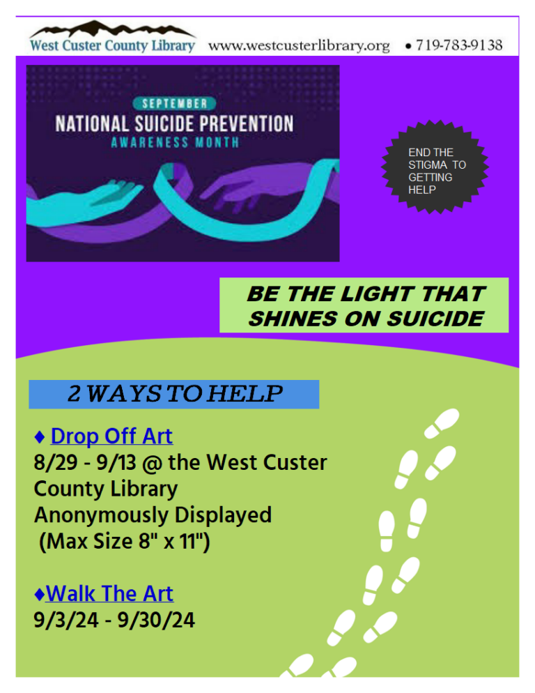 Suicide Awareness Month “Art Walk” | West Custer County Library District